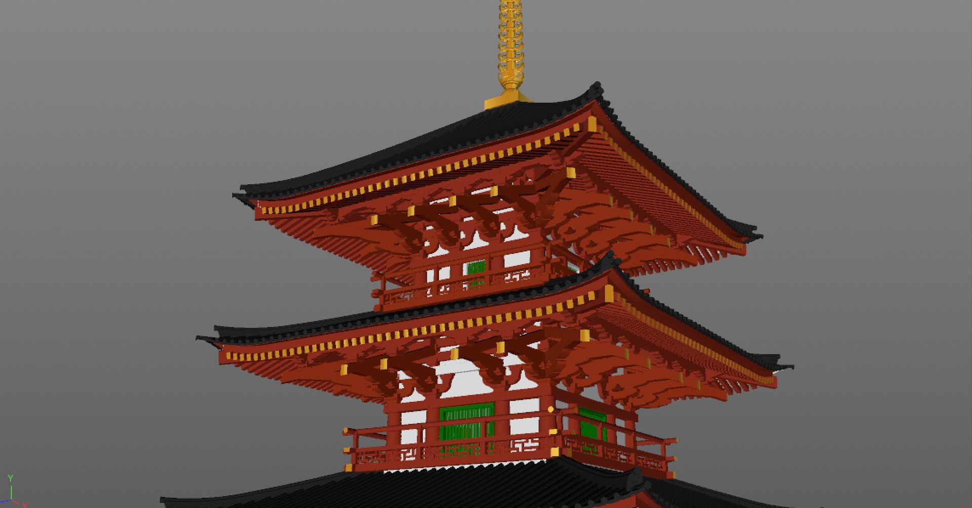 3D Asian Pagoda Model - TurboSquid 2032633