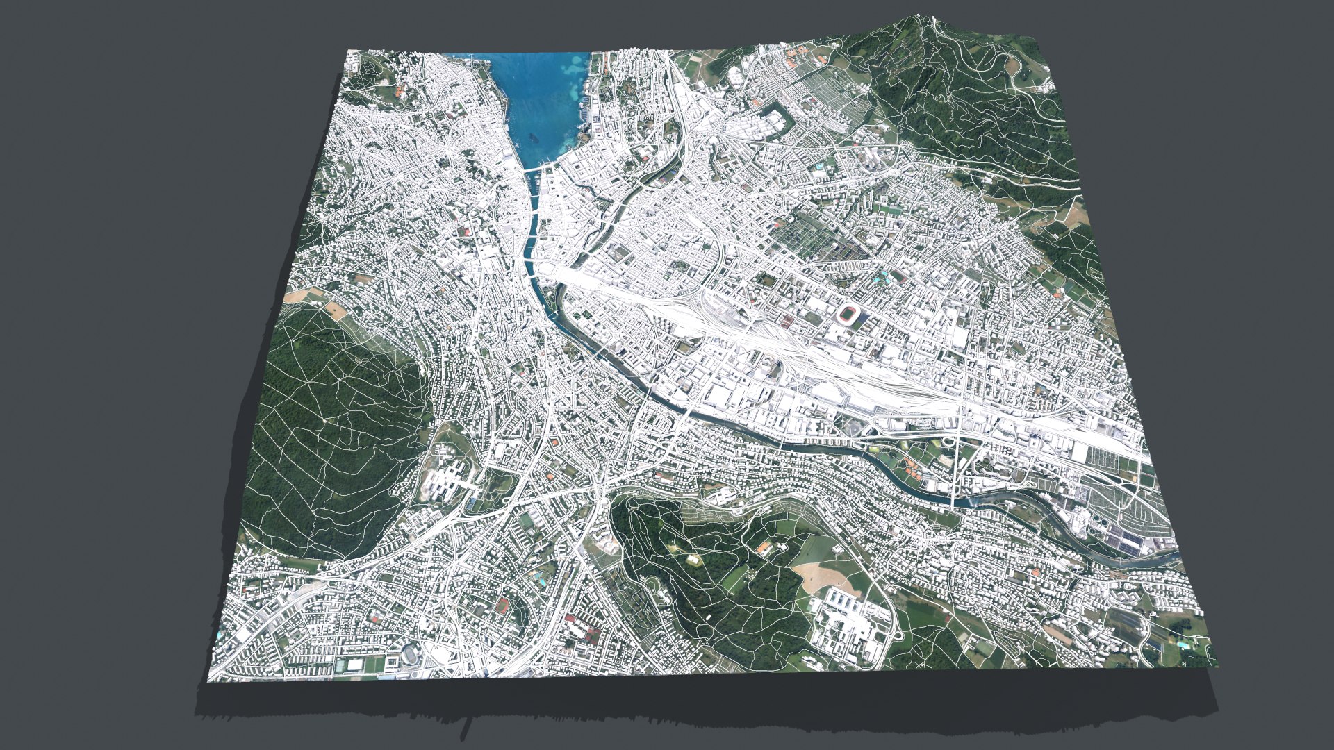 Cityscape Zurich City Switzerland 3D Model - TurboSquid 1712461