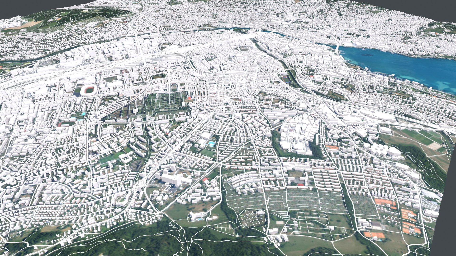 Cityscape Zurich City Switzerland 3D Model - TurboSquid 1712461