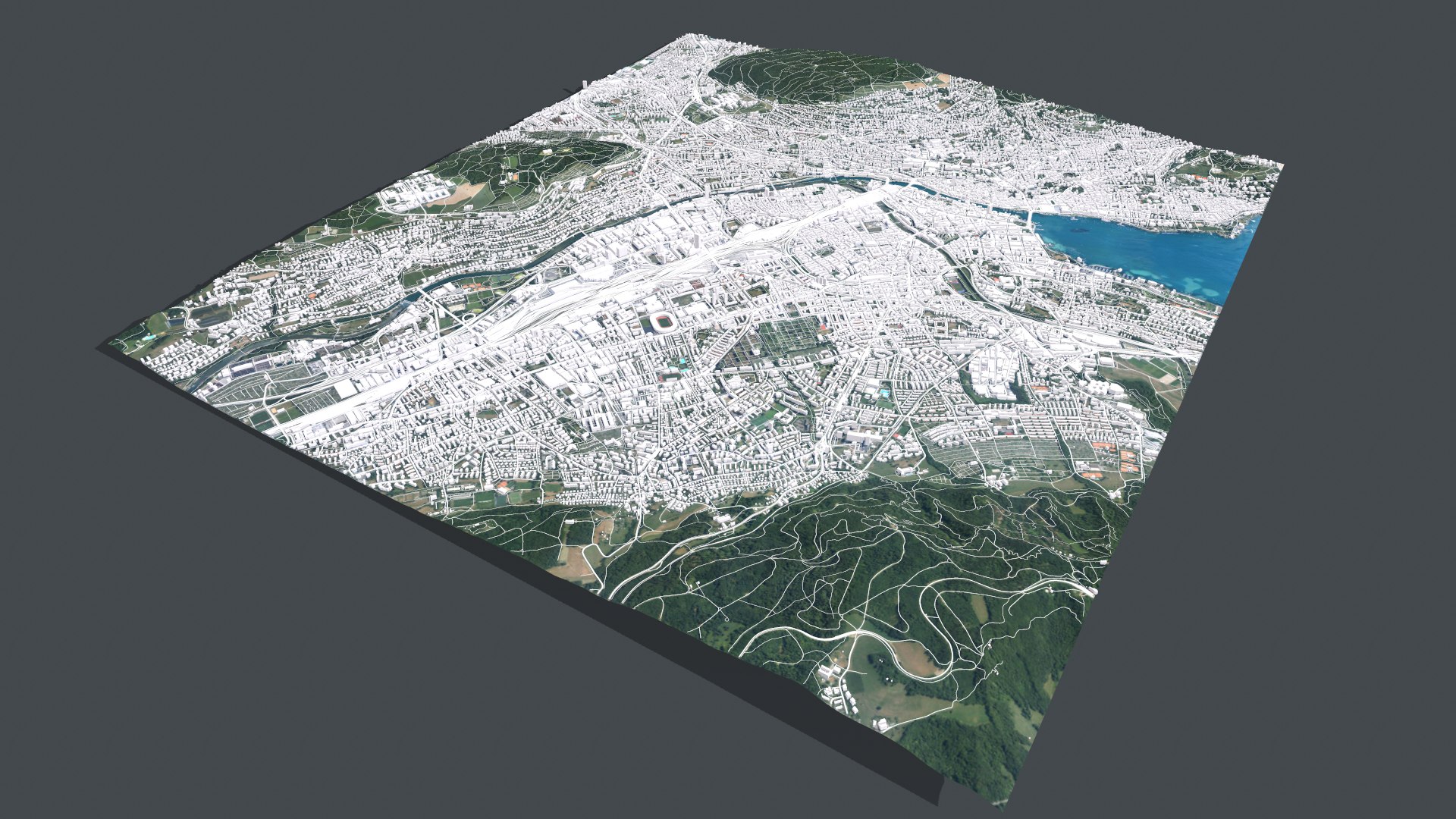 Cityscape Zurich City Switzerland 3D Model - TurboSquid 1712461