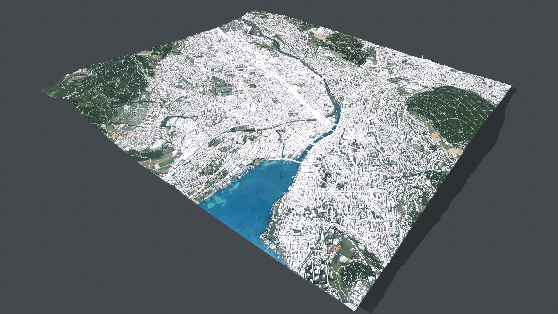 Cityscape Zurich City Switzerland 3D Model - TurboSquid 1712461