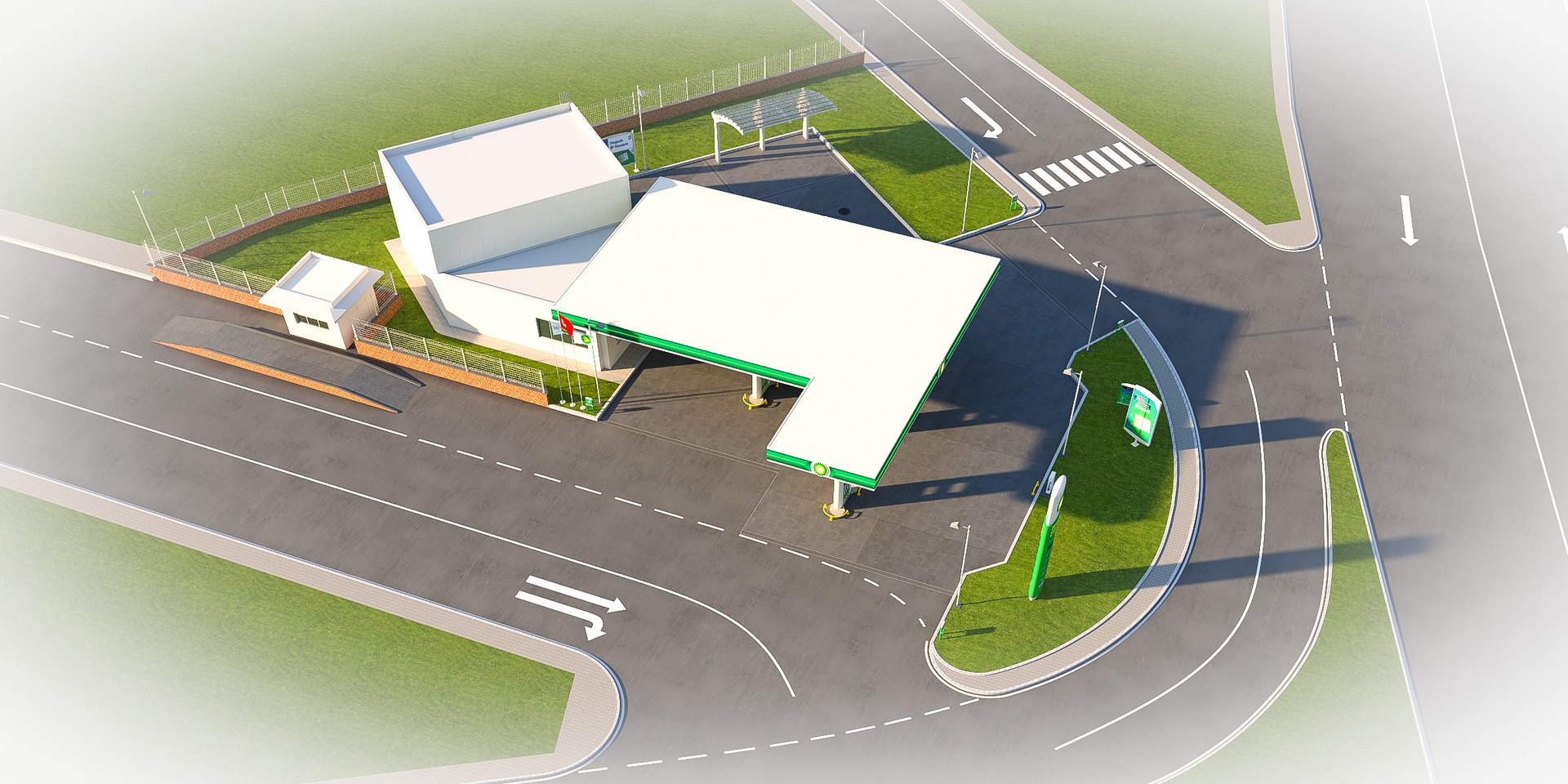 3D Bp Station Site Model - TurboSquid 1562047