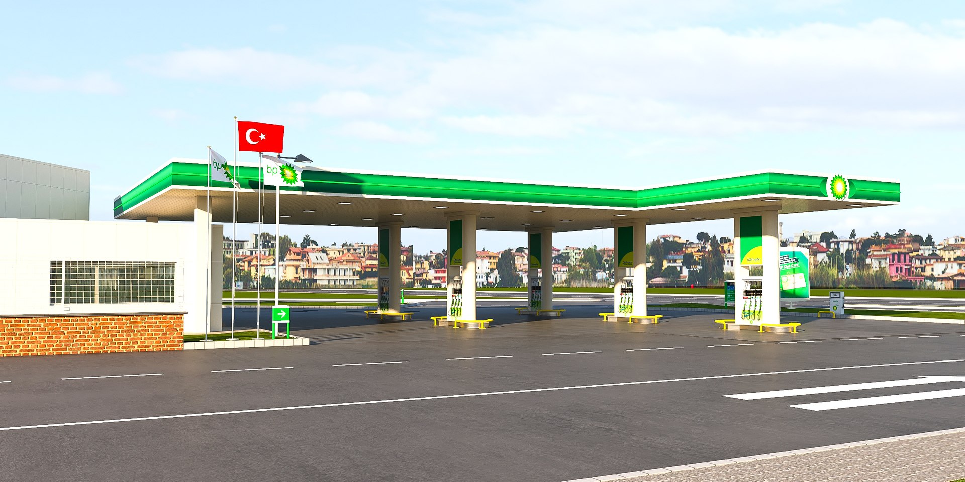 3D Bp Station Site Model - TurboSquid 1562047