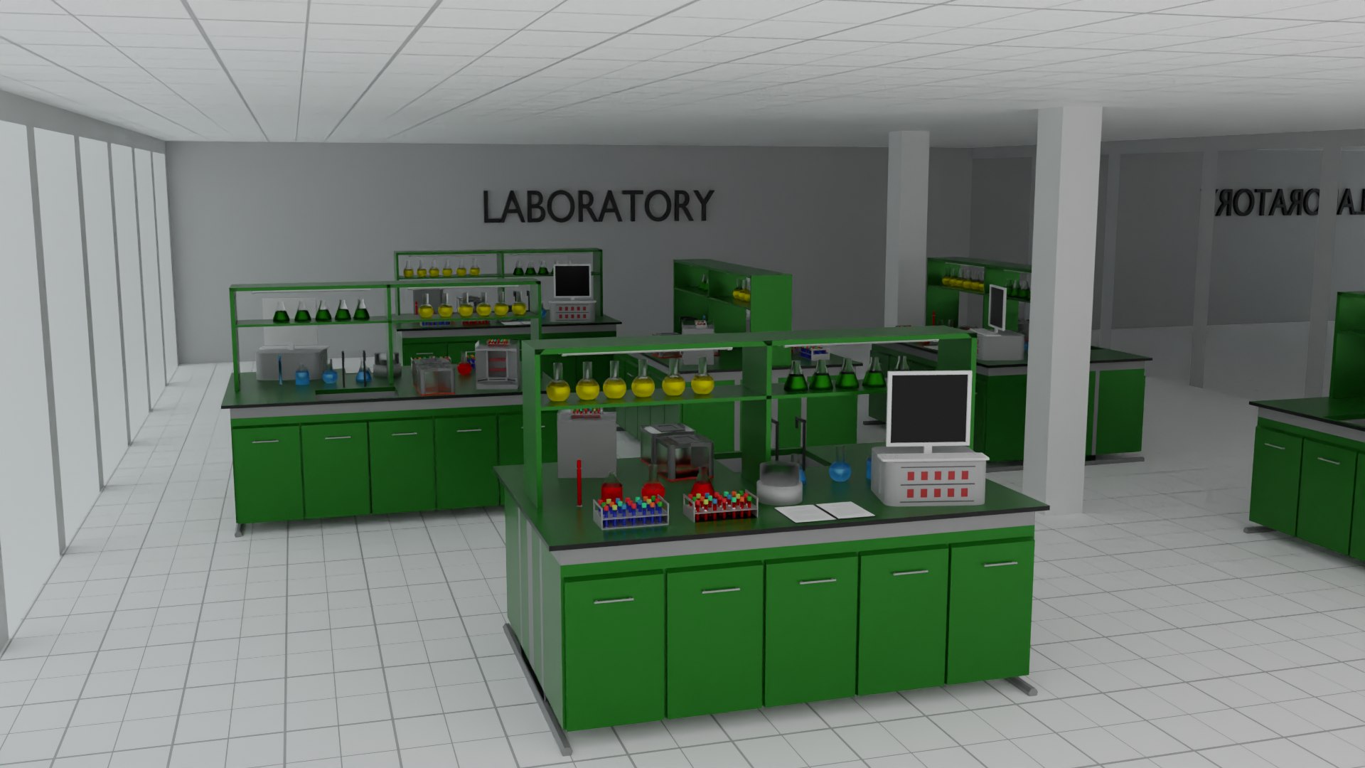 Laboratory 3D Model - TurboSquid 1924038