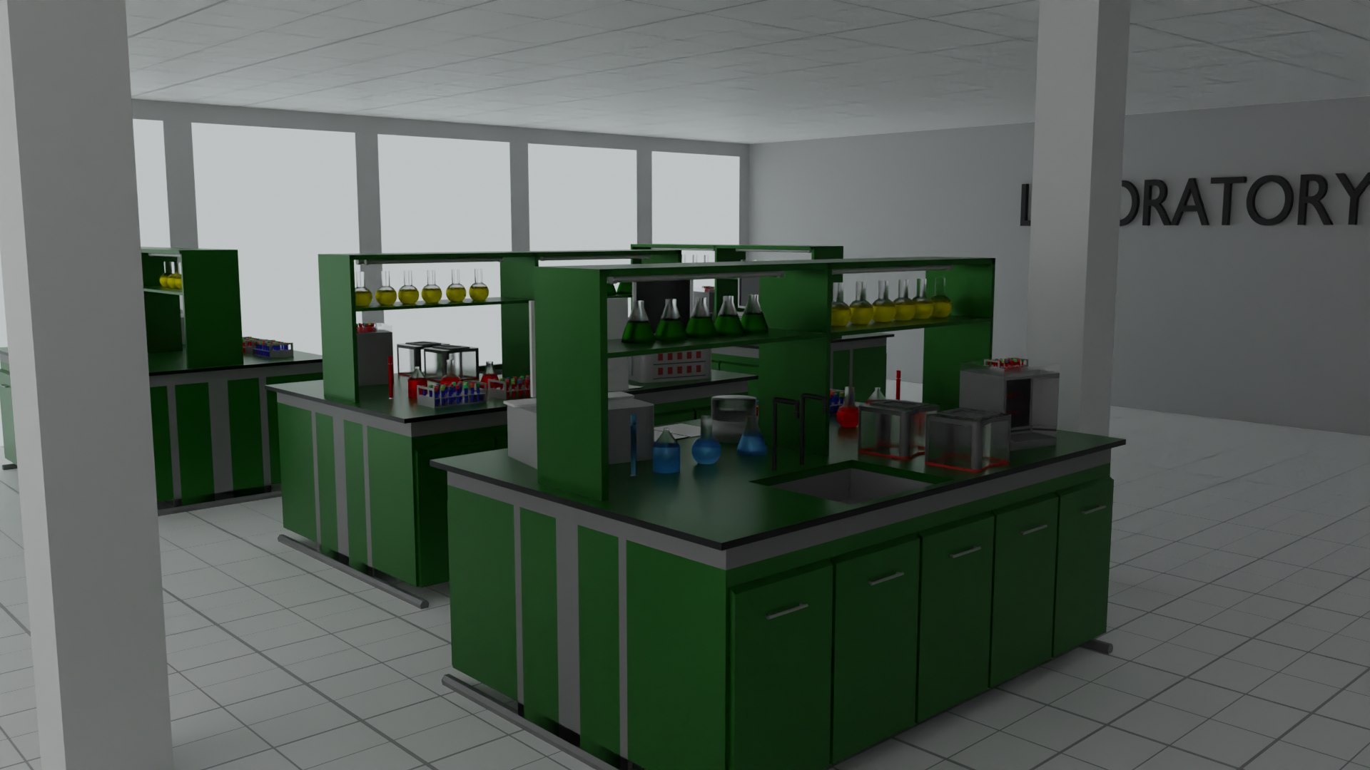Laboratory 3D Model - TurboSquid 1924038