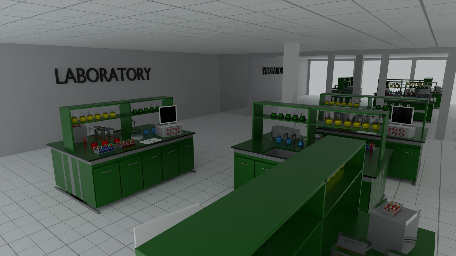 Laboratory 3D Model - TurboSquid 1924038