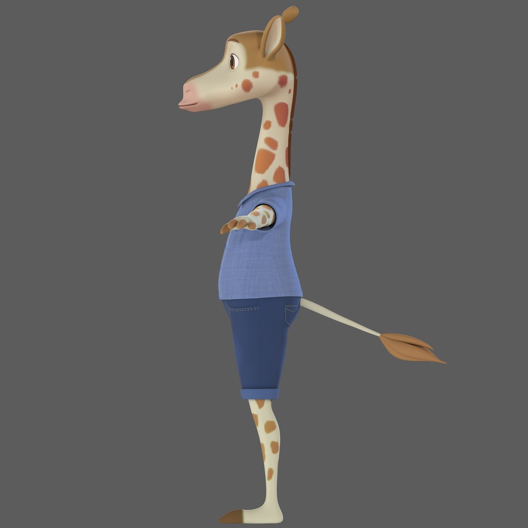 Cartoon Giraffe 3D - TurboSquid 2309425