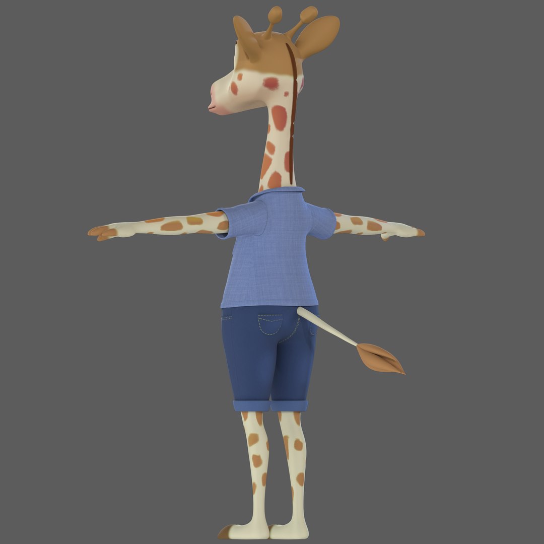Cartoon Giraffe 3D - TurboSquid 2309425