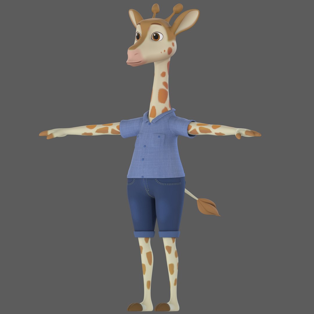Cartoon Giraffe 3D - TurboSquid 2309425