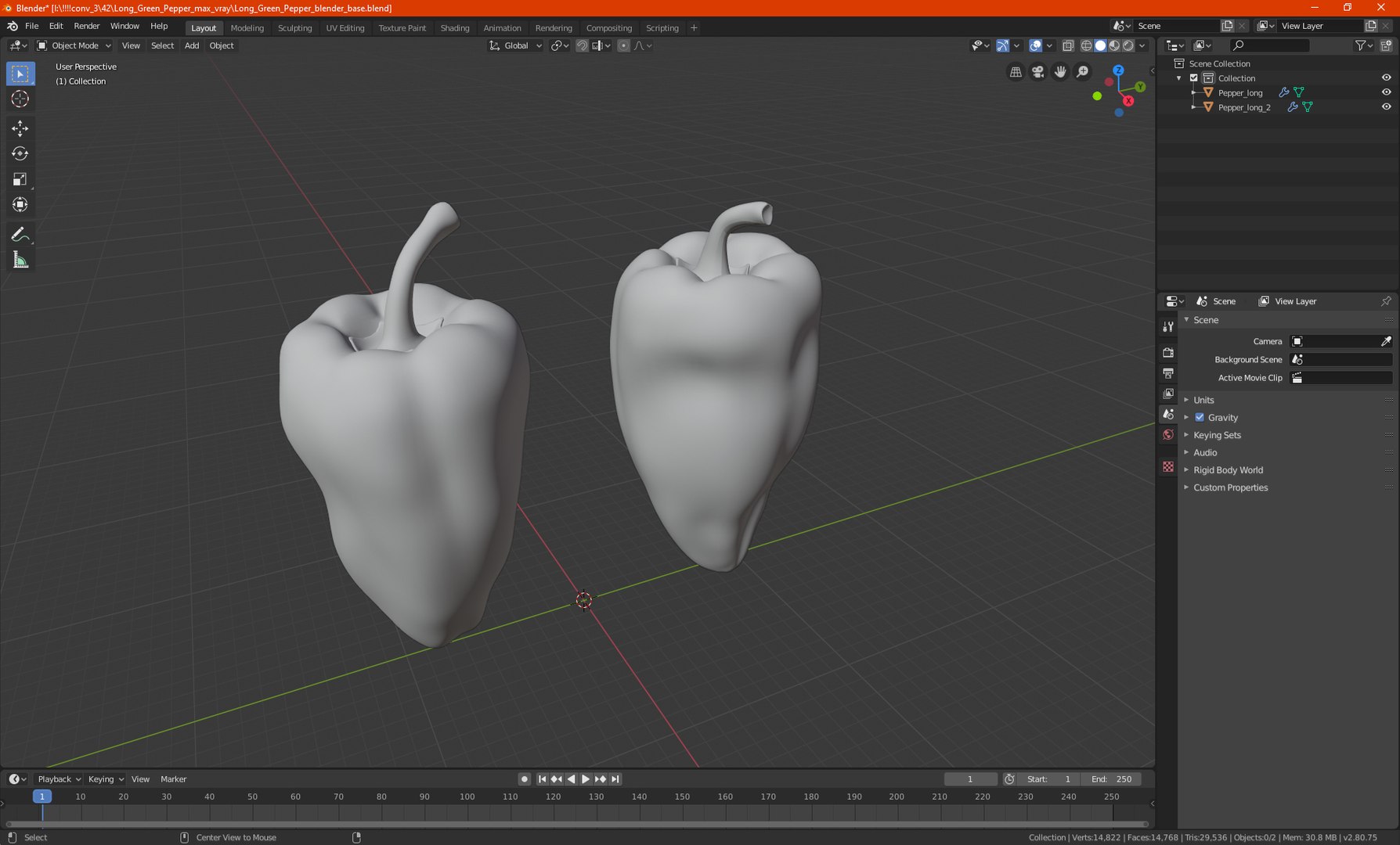 3D Purple Pepper Marconi - TurboSquid 1980902