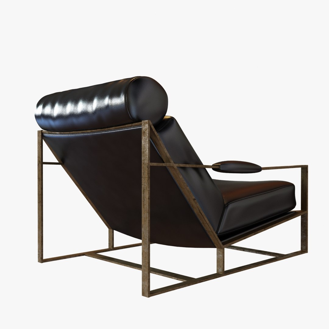 3d Chair Bronze Frame Model