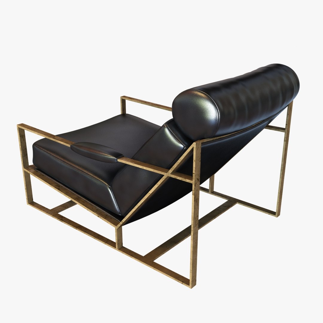 3d Chair Bronze Frame Model