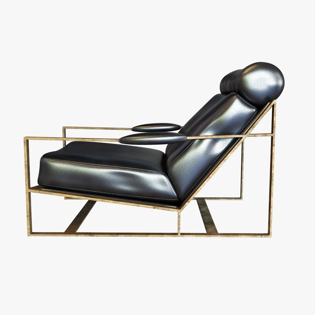 3d Chair Bronze Frame Model