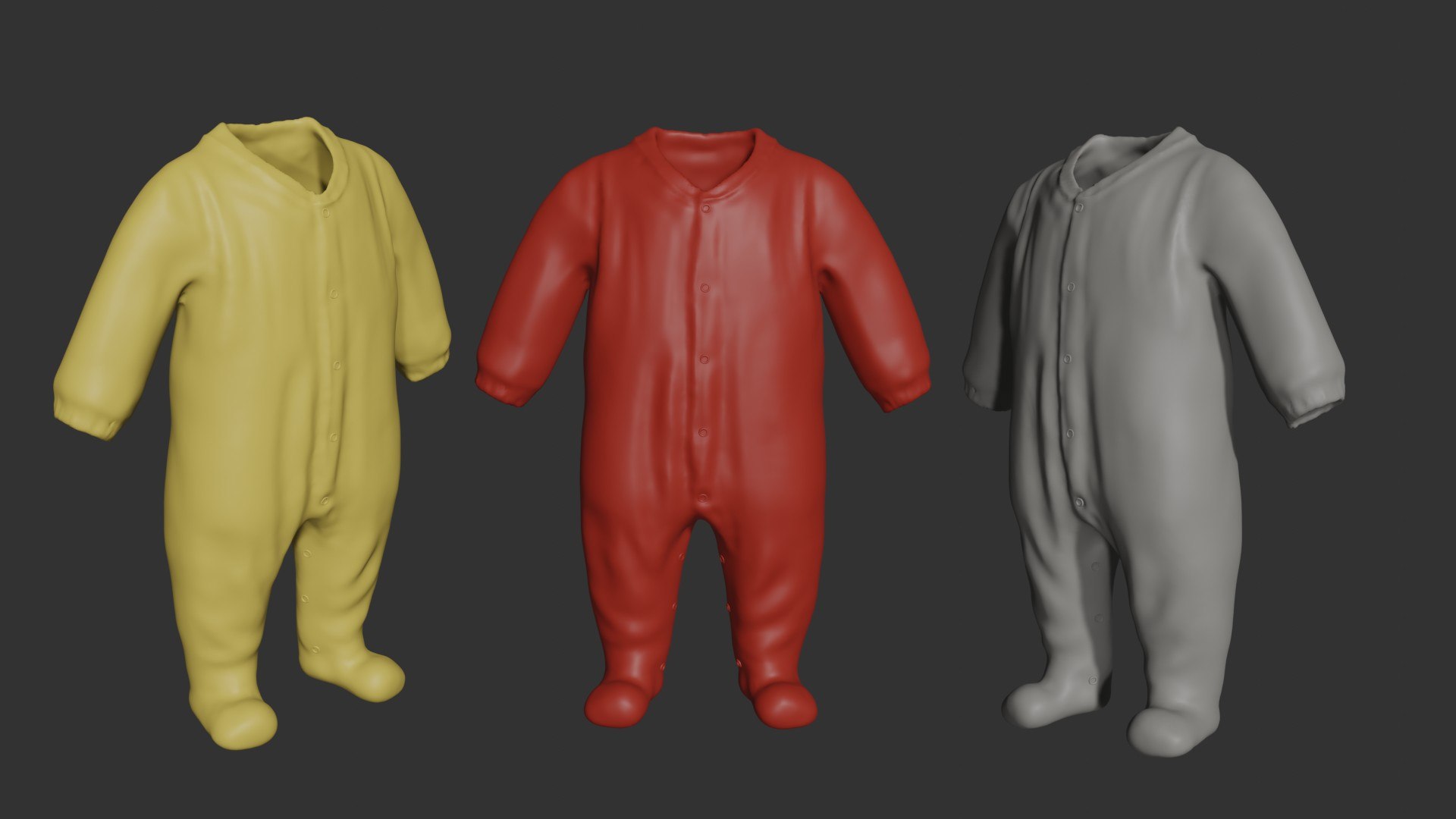 3D Rigged Collection Of Baby Clothes Model - TurboSquid 1776203