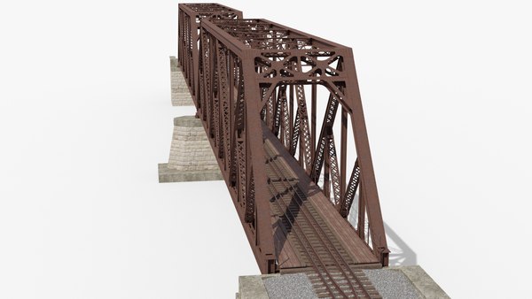 3D model Railroad Truss Bridge - TurboSquid 1959217