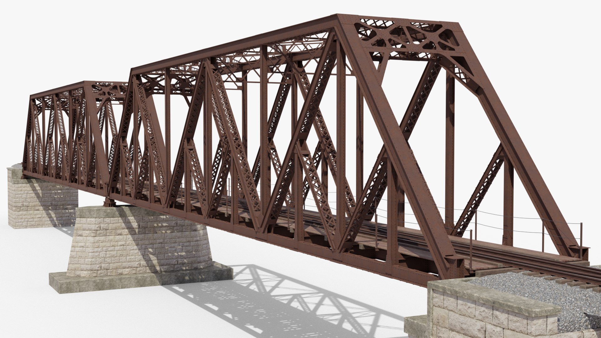 3D model Railroad Truss Bridge - TurboSquid 1959217
