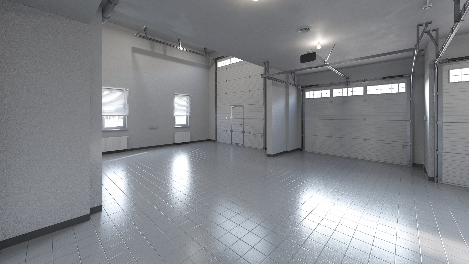 Big Home Garage Base Interior V2 Vray Model - TurboSquid 2155285