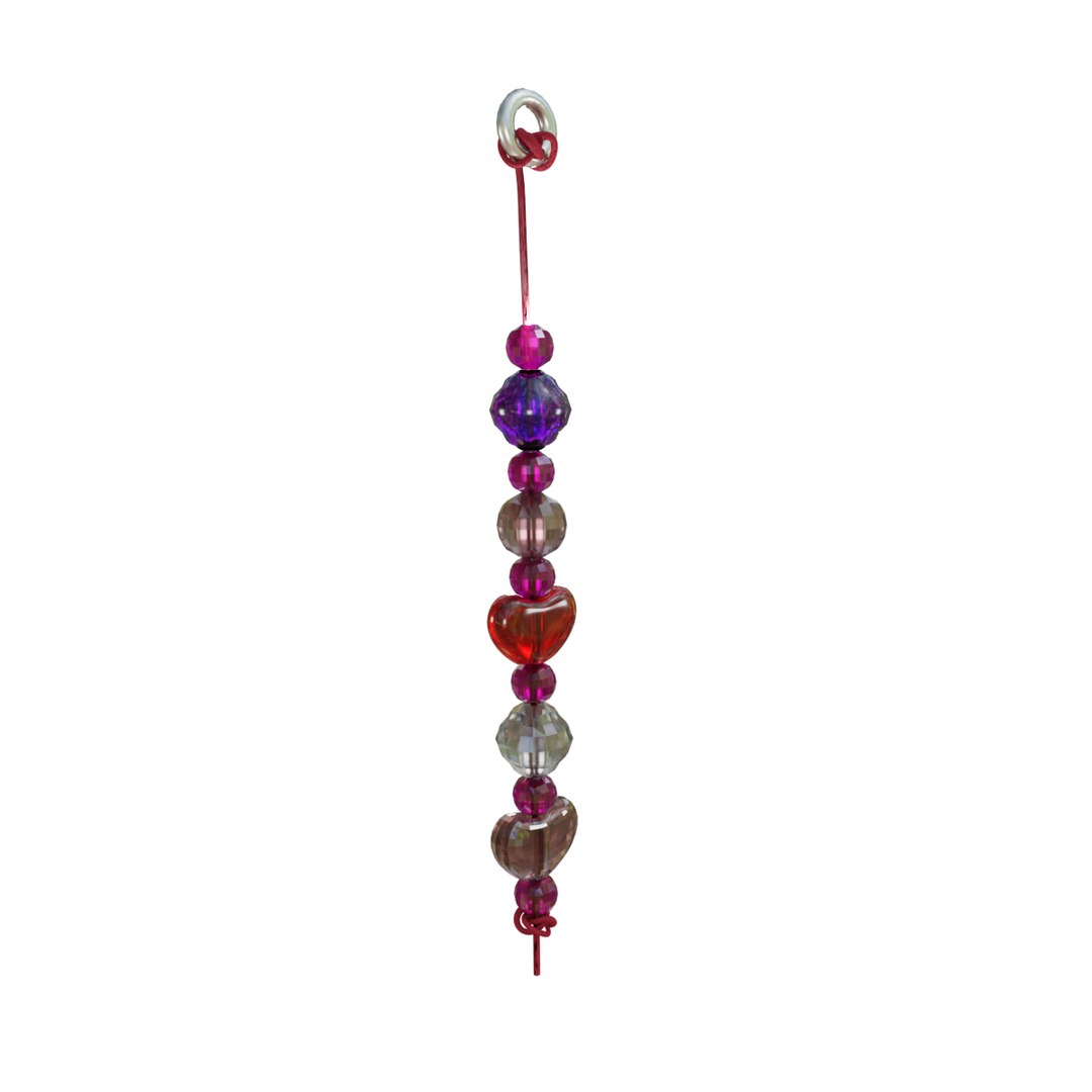 Hanging String Beads Heart 3D Model - TurboSquid 1696465