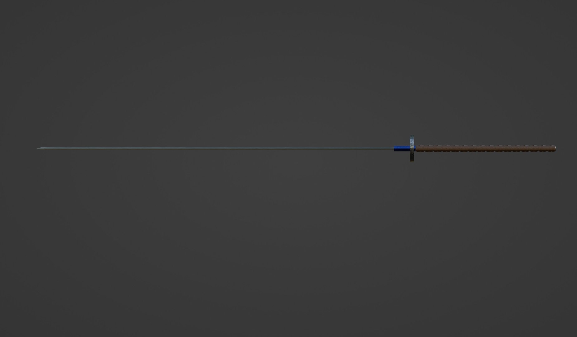 Traditional Japanese Katana With A Blue Hilt And A Sharp 3D Model ...