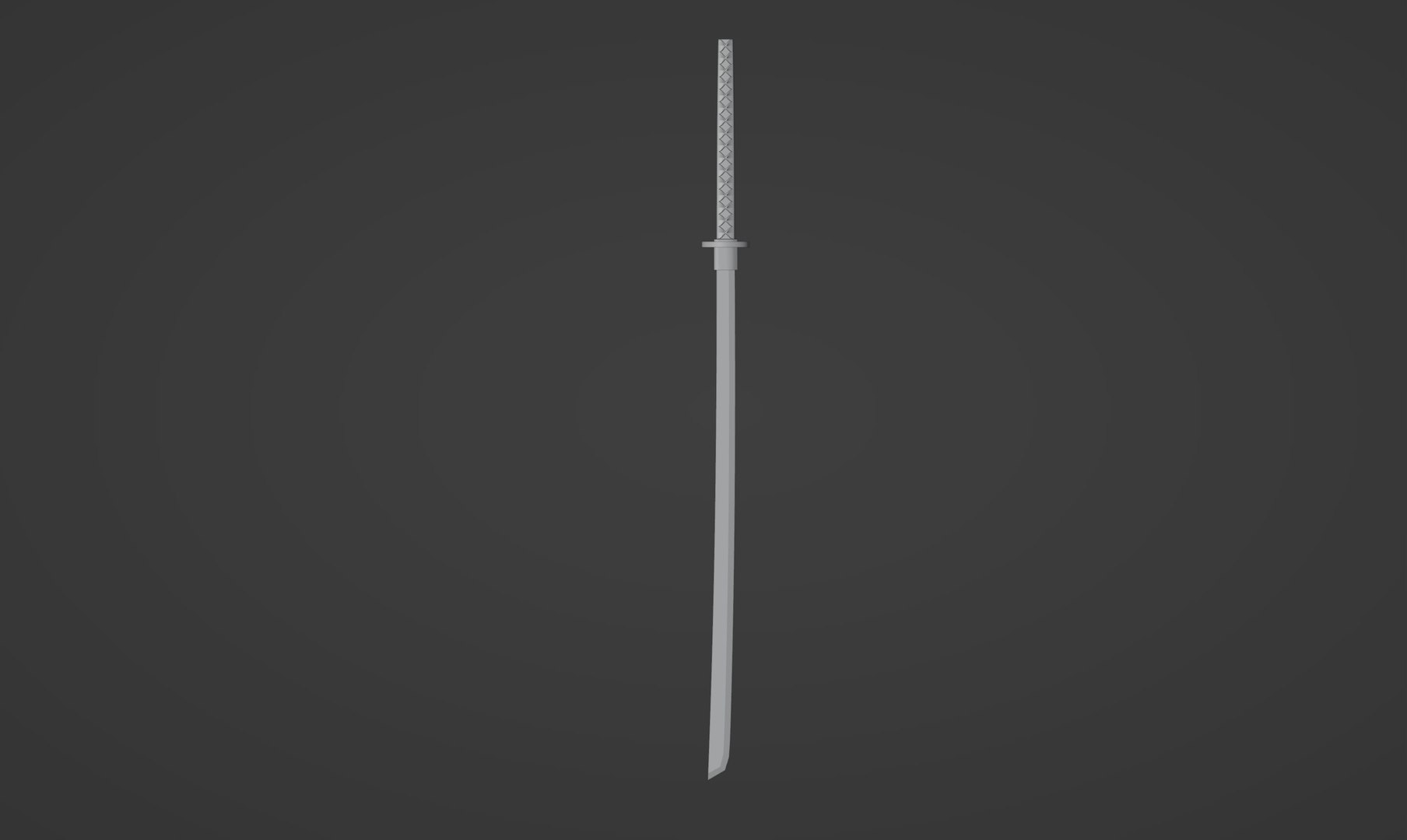 Traditional Japanese Katana With A Blue Hilt And A Sharp 3D Model ...