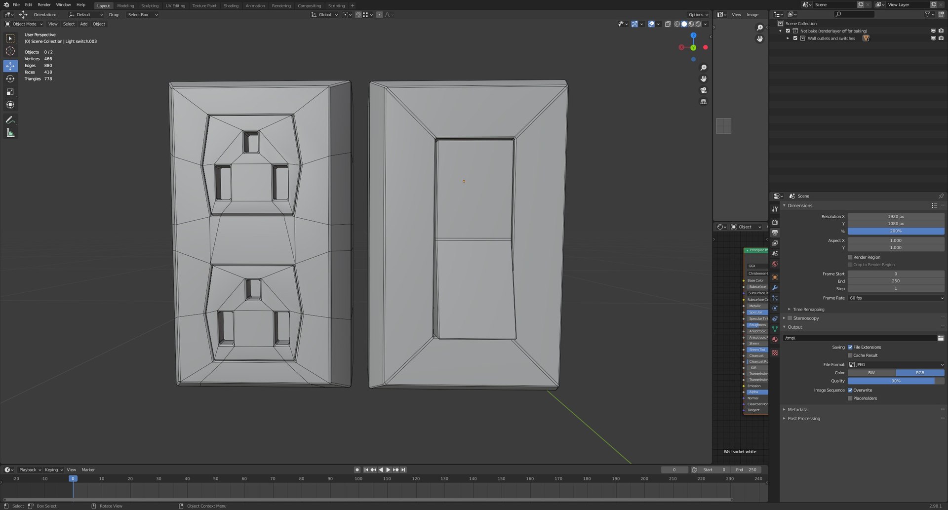 Free 3D Model Usa Wall Socket Light Switch - TurboSquid 1637036