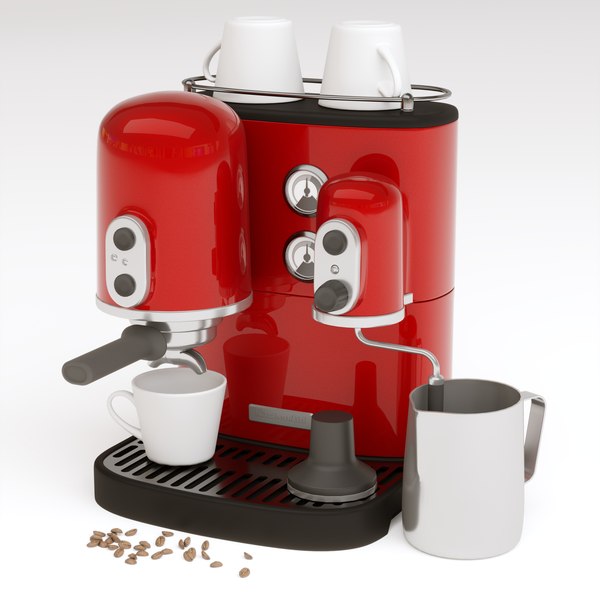 3D Small Kitchen Coffee Machine with Grinder model - TurboSquid 1919746