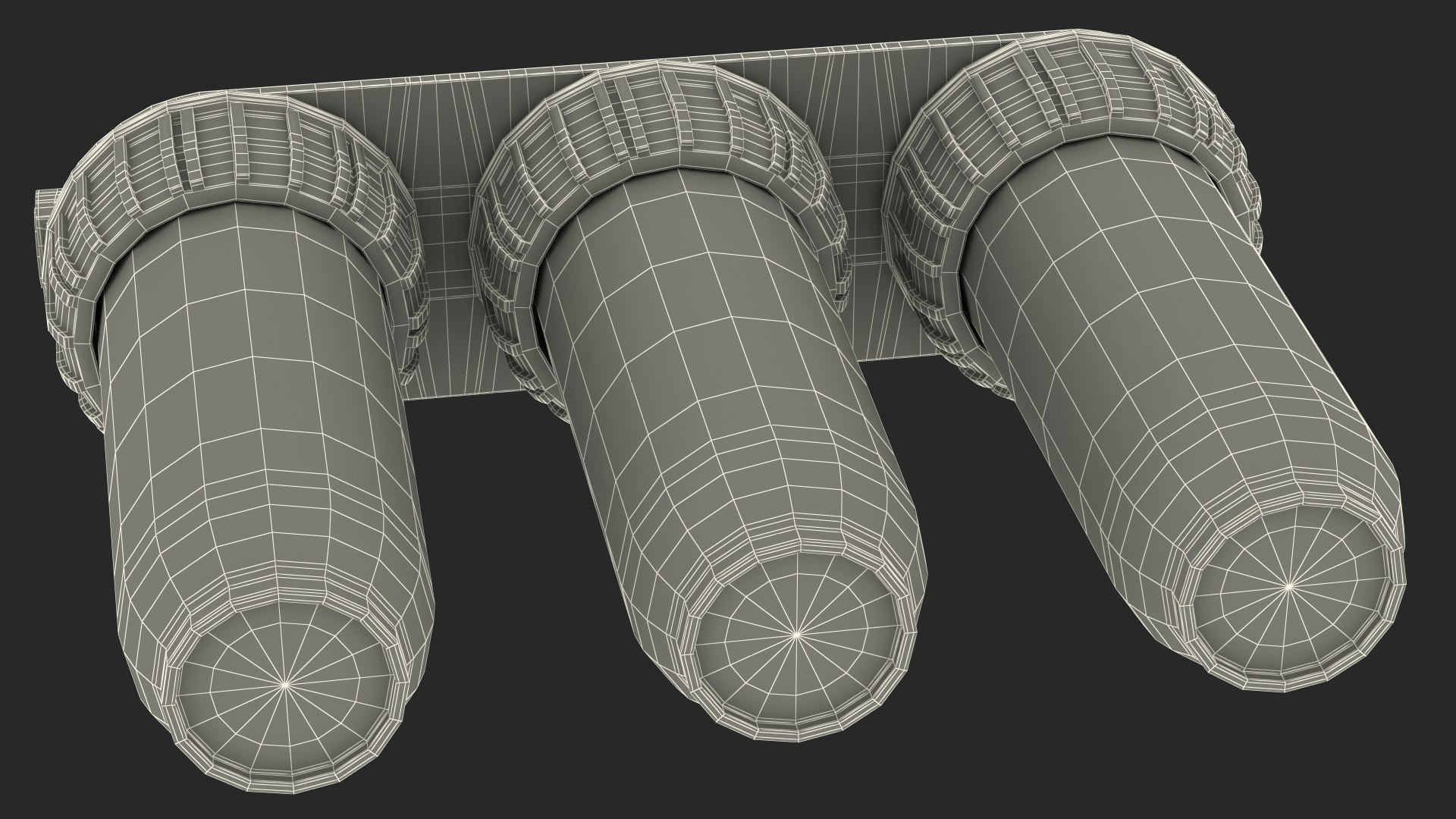 Three Stages Water Filter Housing Blue 3D model - TurboSquid 1735364