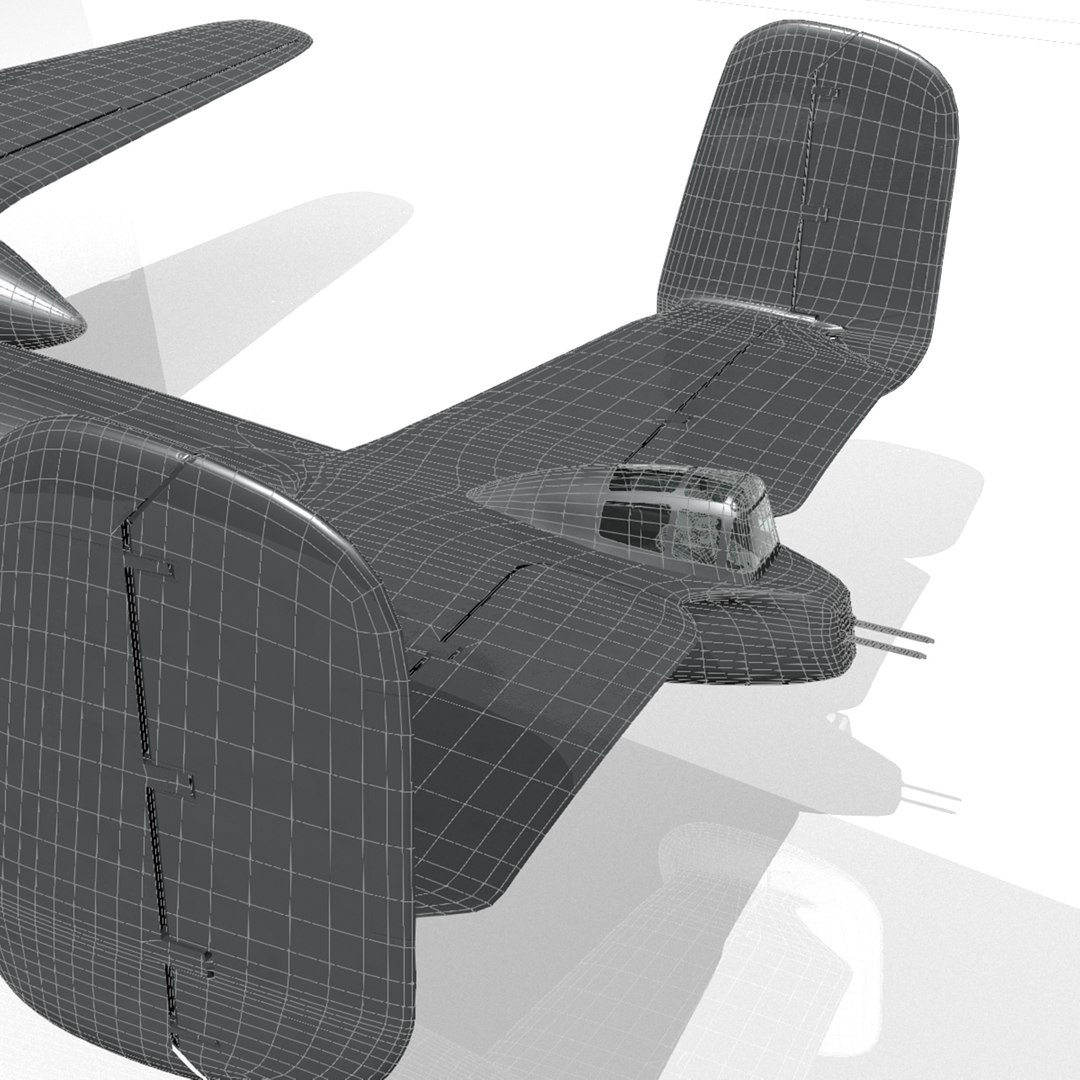 3d b25 michell bomber wwii aircraft