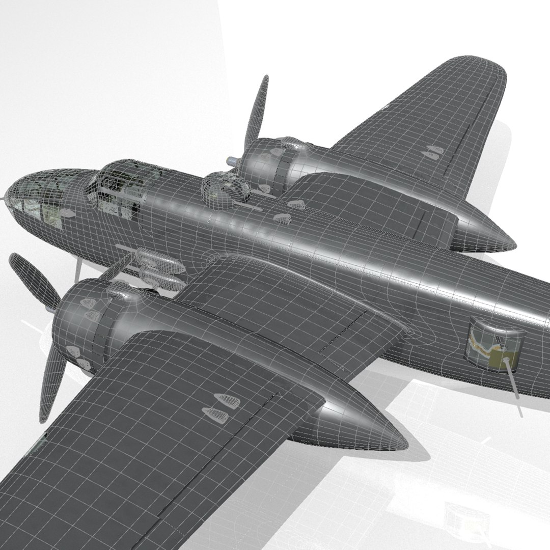 3d b25 michell bomber wwii aircraft