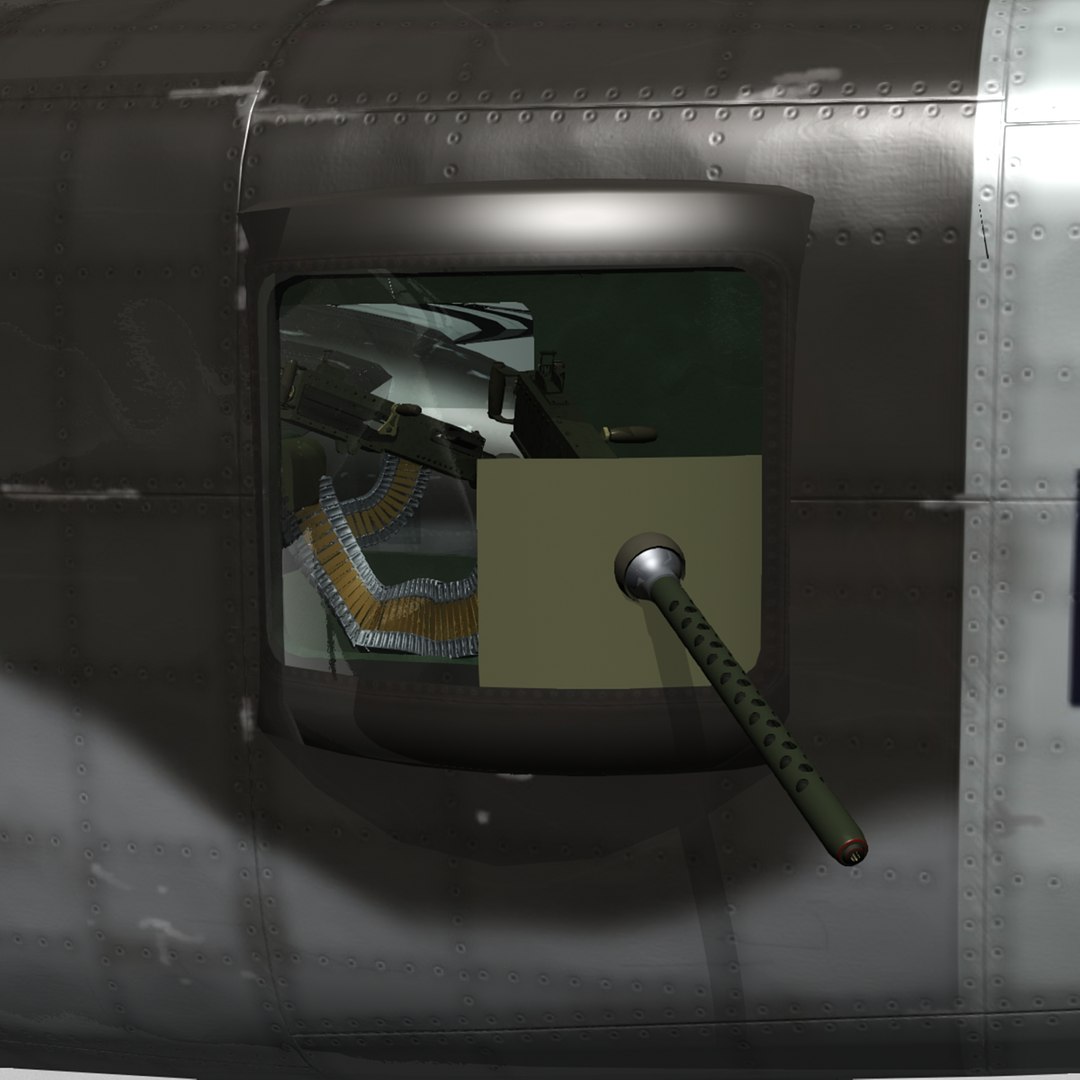 3d B25 Michell Bomber Wwii Aircraft