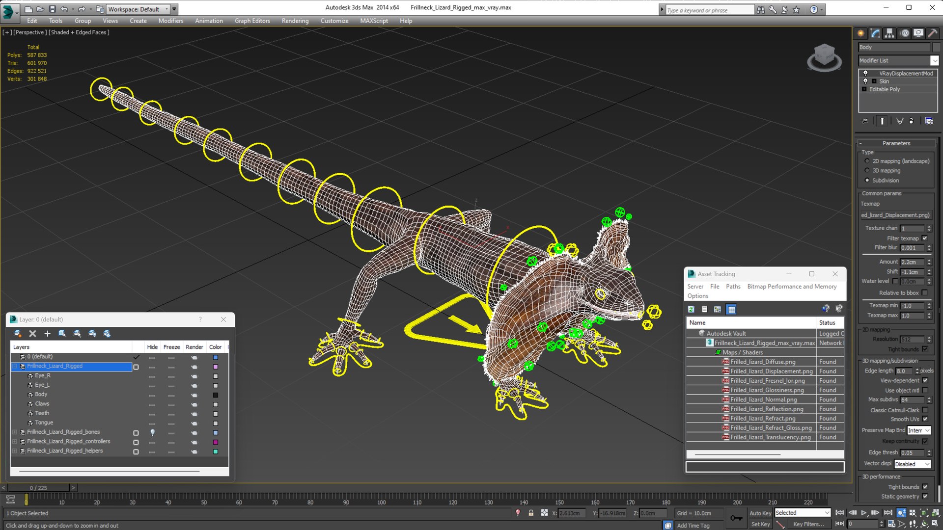 3D Frillneck Lizard Rigged Model - TurboSquid 2265947