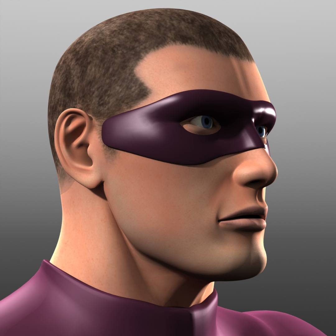 3d model of man superhero costume