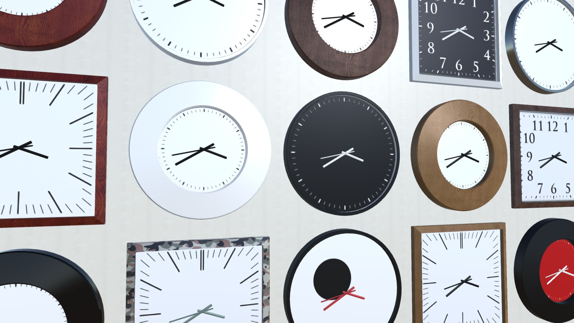 unity clocks 3d model