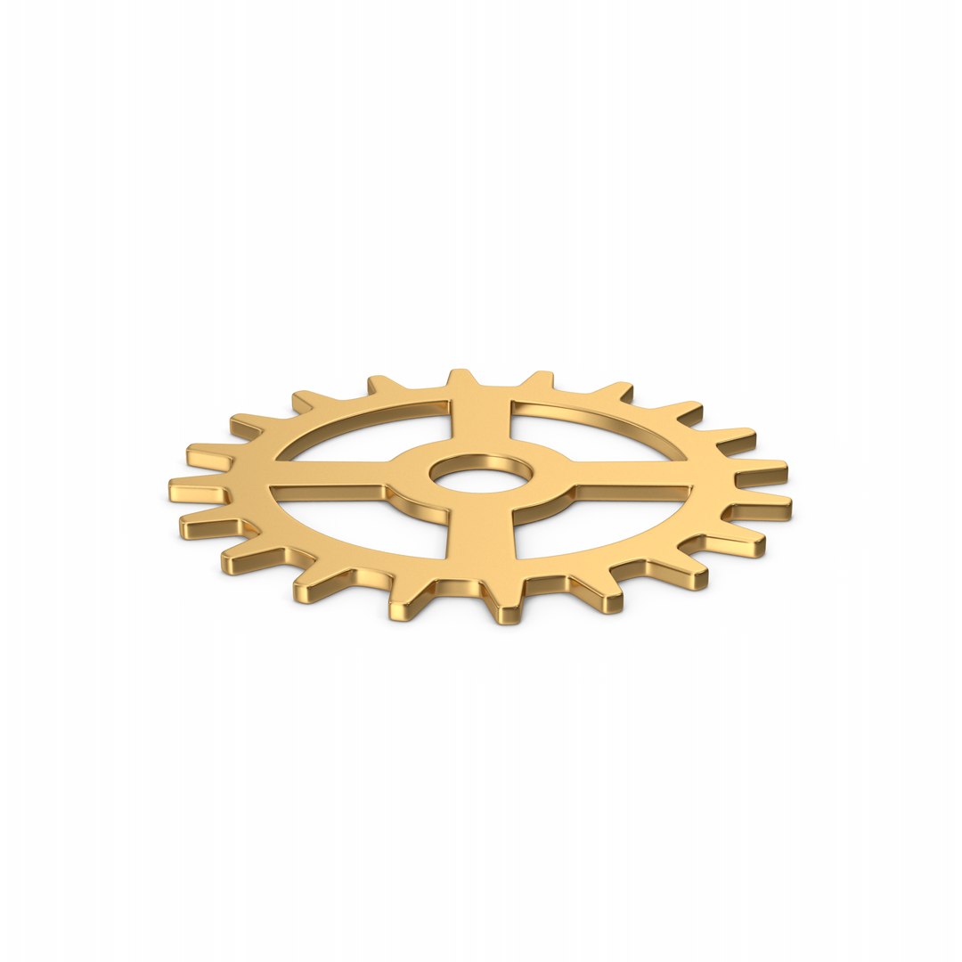 3D Gold Gear - TurboSquid 2029164