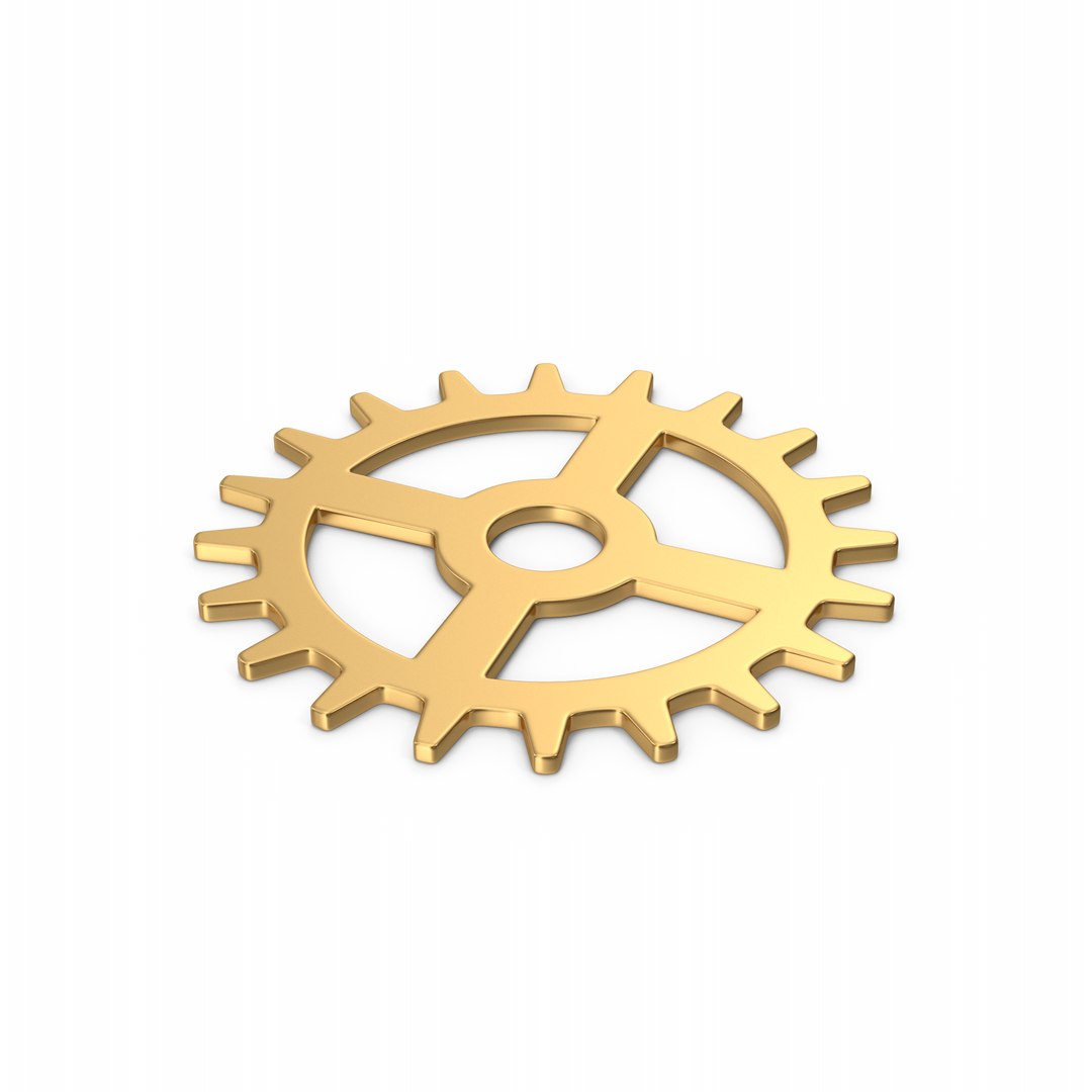 3D Gold Gear - TurboSquid 2029164