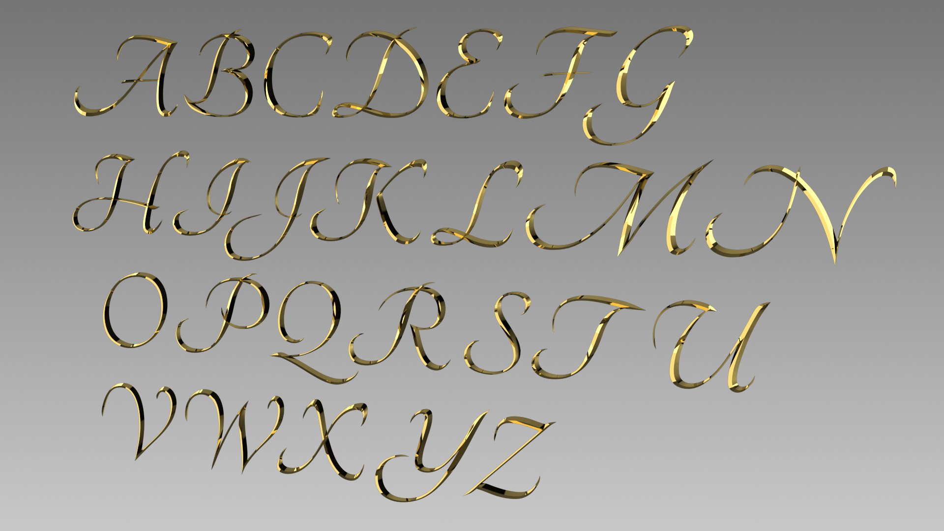 Alphabet Font Model - TurboSquid 1488549