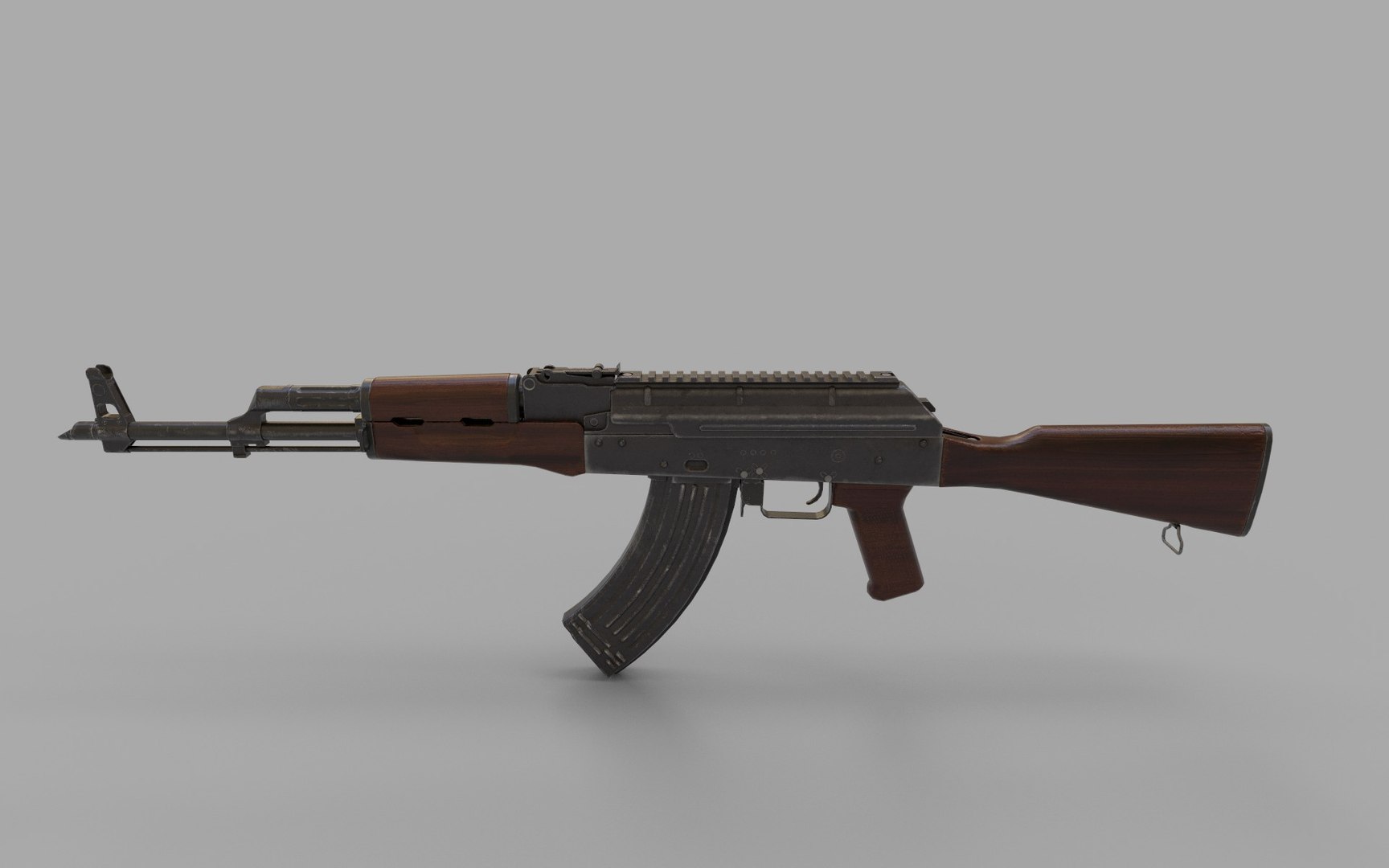 AKM Machine Gun Low-poly 3D Model Model - TurboSquid 1830958
