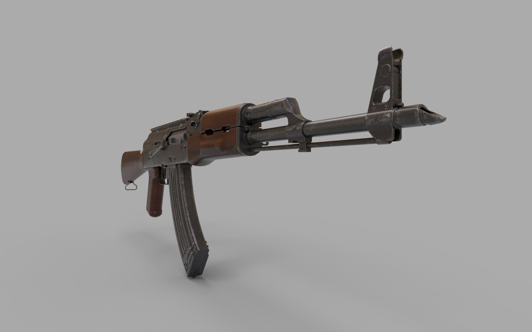 AKM Machine Gun Low-poly 3D Model Model - TurboSquid 1830958