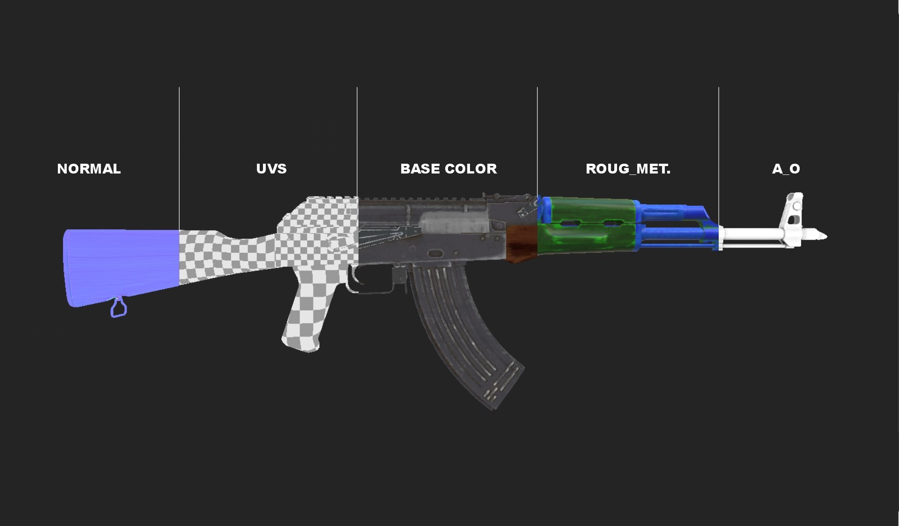AKM Machine Gun Low-poly 3D Model Model - TurboSquid 1830958