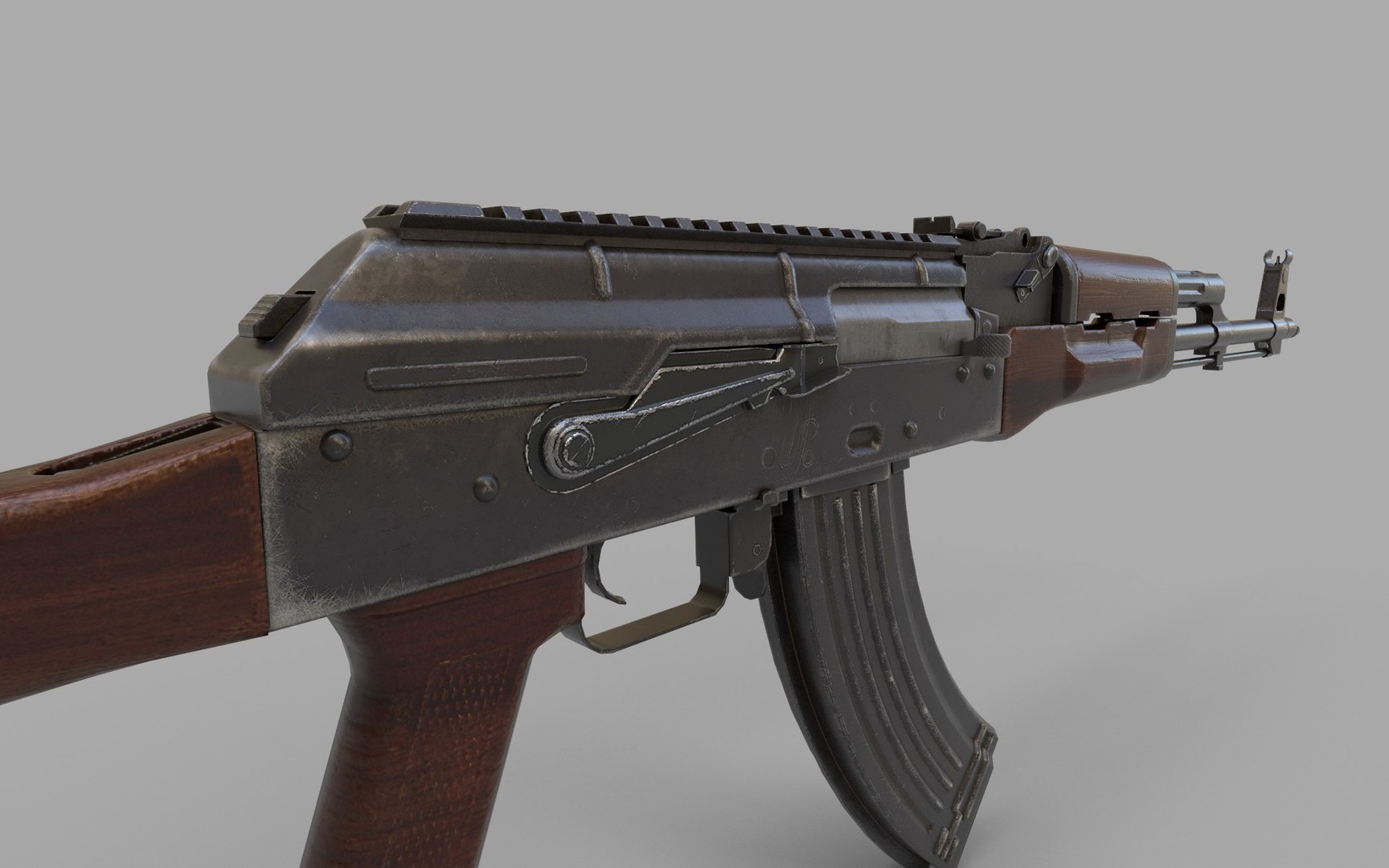 AKM Machine Gun Low-poly 3D Model Model - TurboSquid 1830958
