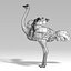 3d ostrich