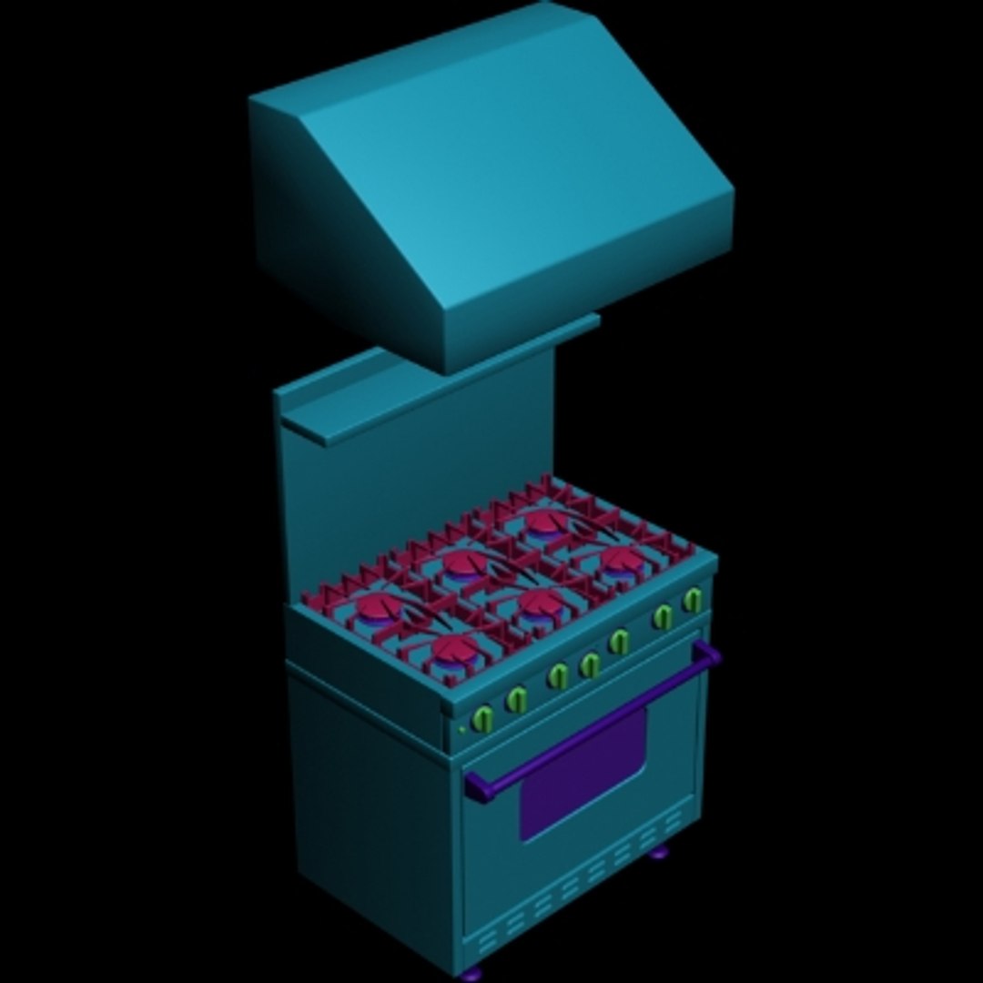 3d cooking range model