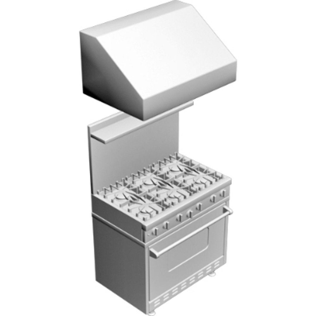 3d cooking range model