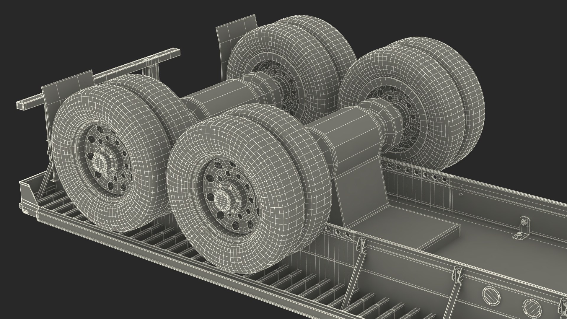 Aluminum Flatbed Trailer Model - TurboSquid 2128291
