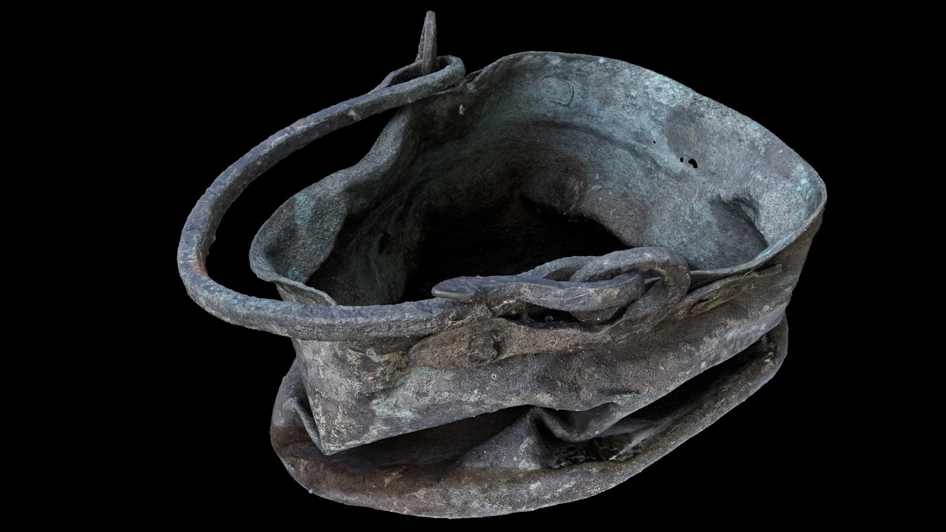 3D Antique crushed copper pot - TurboSquid 2112879