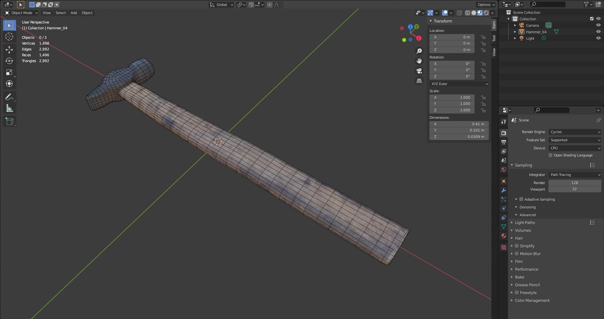 3D Model Hammer - TurboSquid 1726109