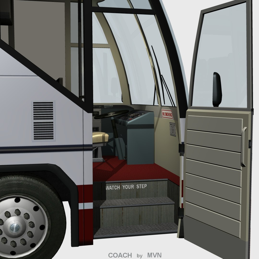 Coach Tour Bus 3d Model