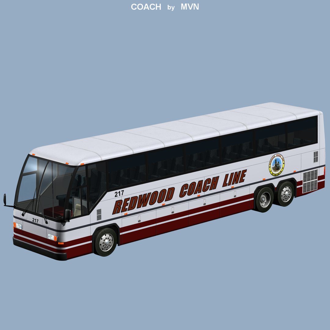 Coach Tour Bus 3d Model