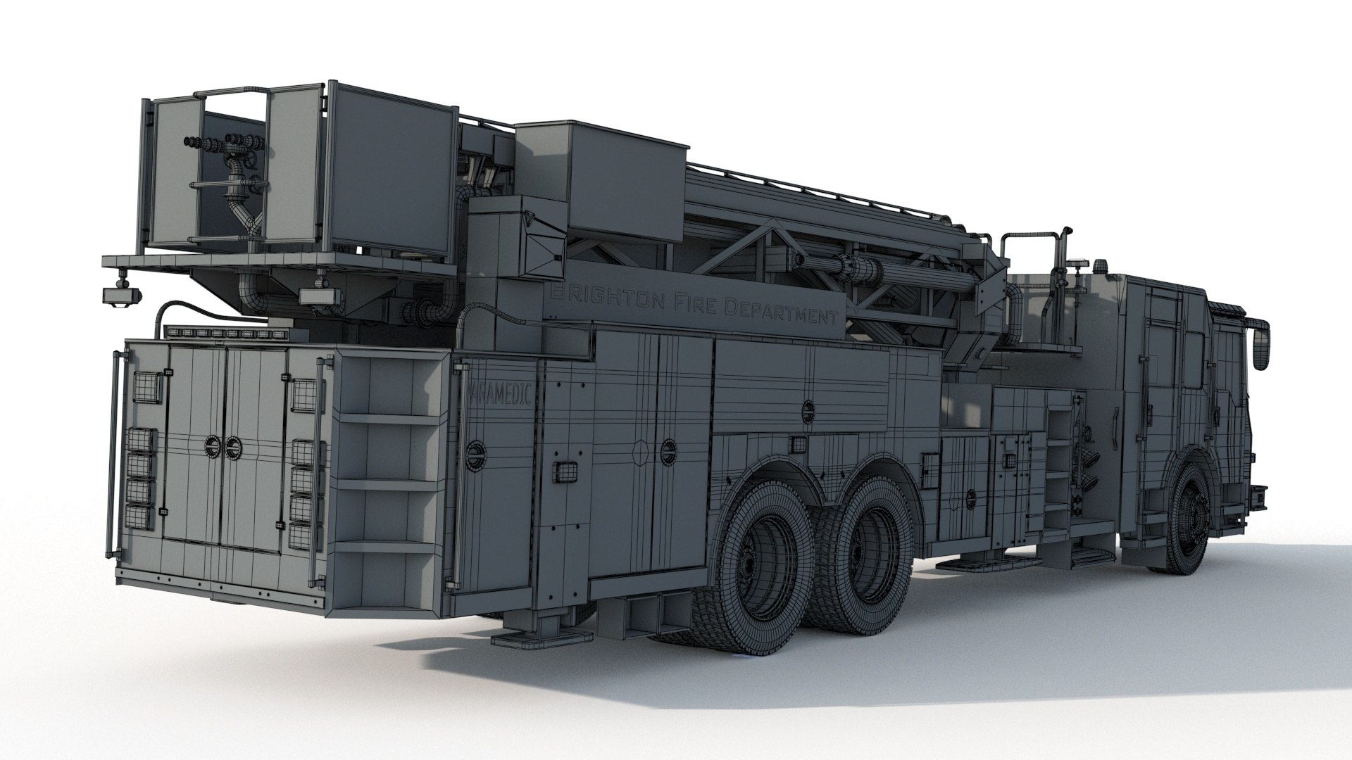 3D Brighton Fire Aerial Pierce 1 Model - TurboSquid 2292410