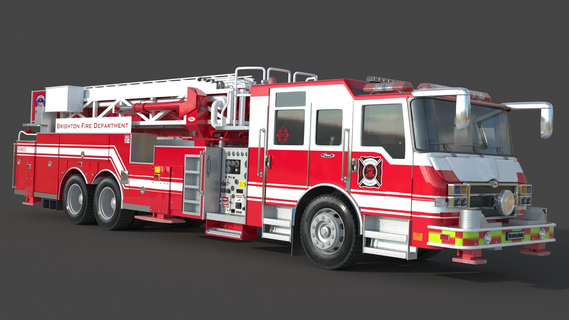 3D Brighton Fire Aerial Pierce 1 Model - TurboSquid 2292410
